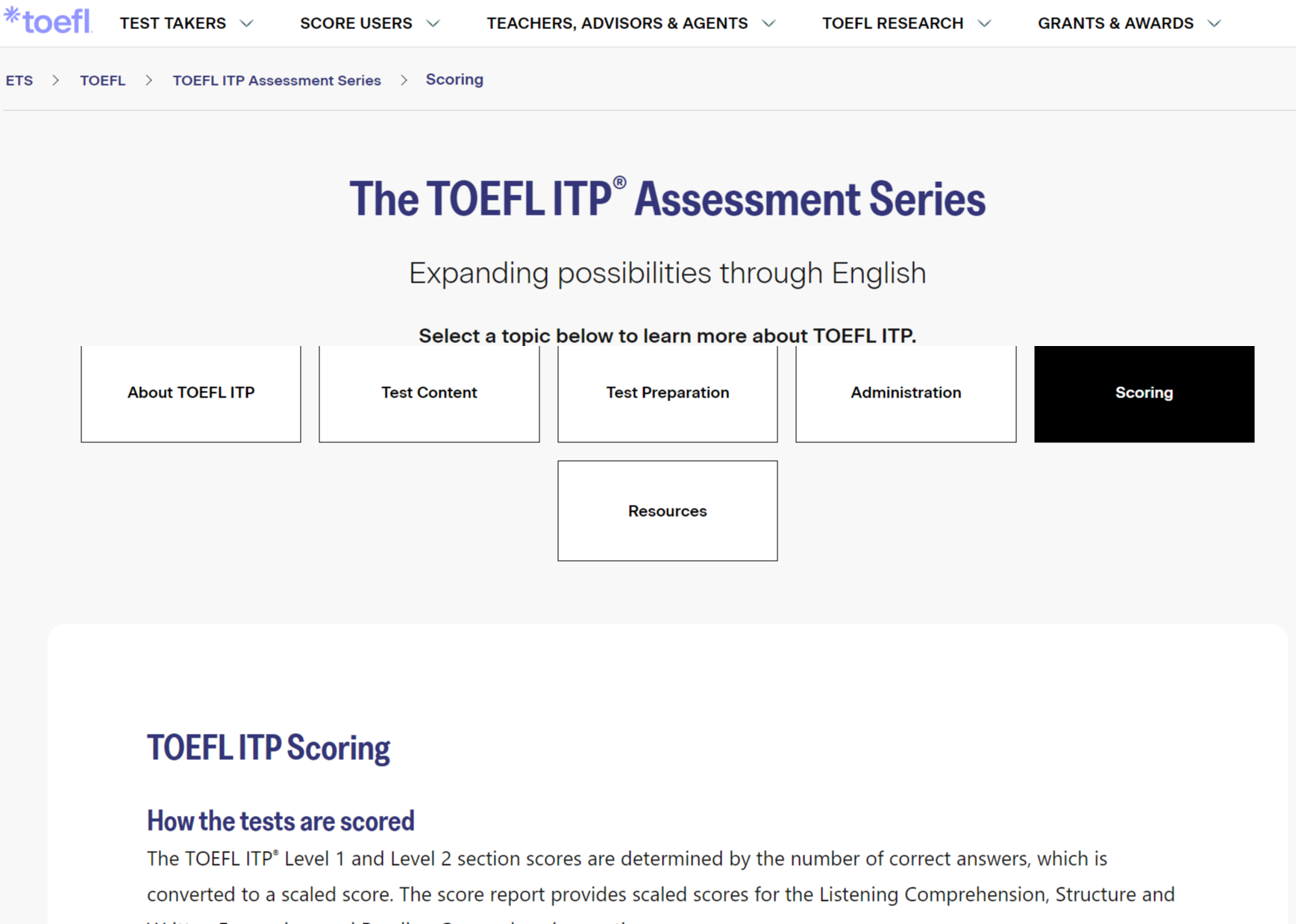 TOEFL ITP®テストデジタル版 受験のご案内 | 受験者の方へ | TOEFLテスト日本事務局